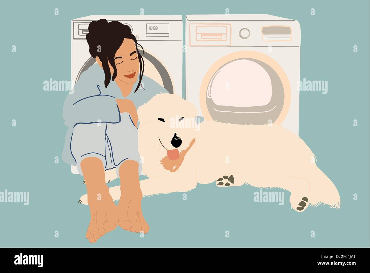 Dog wash machine Stock Vector Images - Alamy
