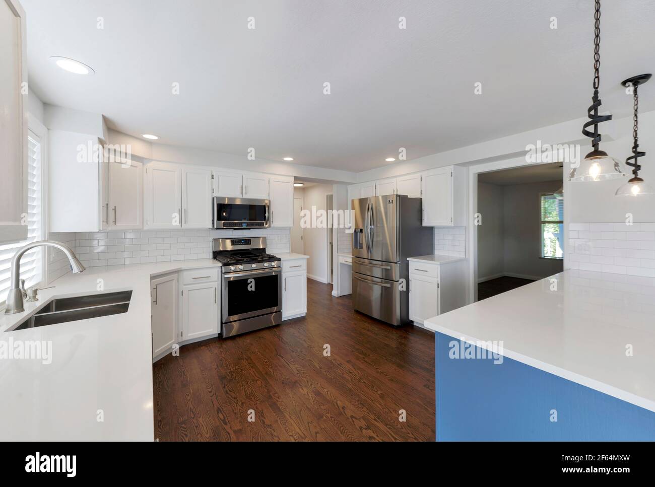 Modern residential kitchen interior Stock Photo - Alamy