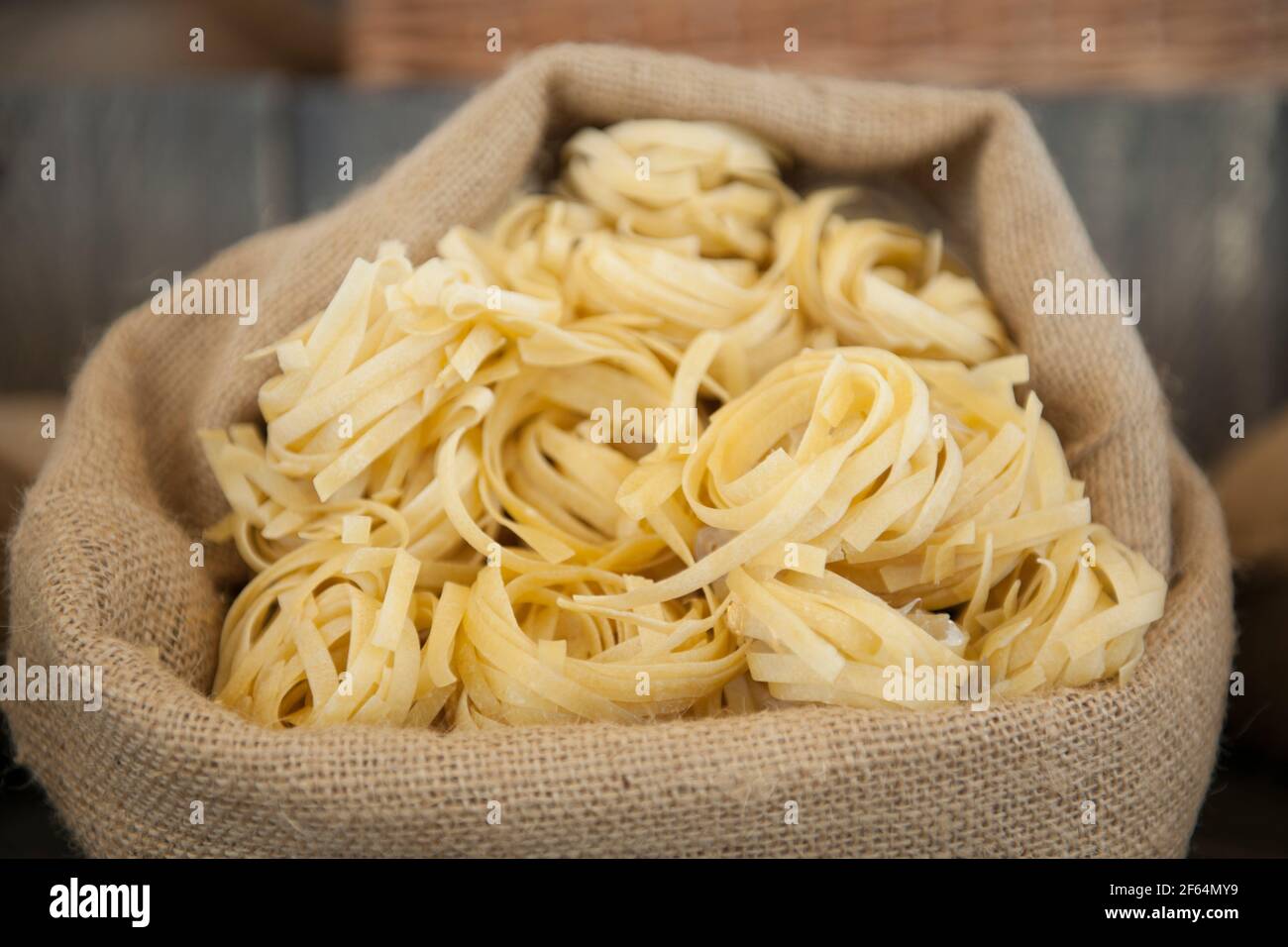 Homemade pasta for sale at the market. Italian style cuisine Stock ...