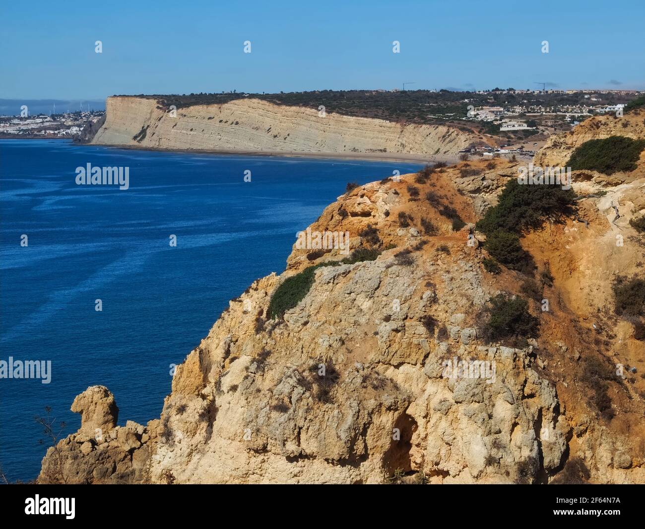 The beauty of Portugal - orange cliffs at Ponta da Piedade in Lagos ...
