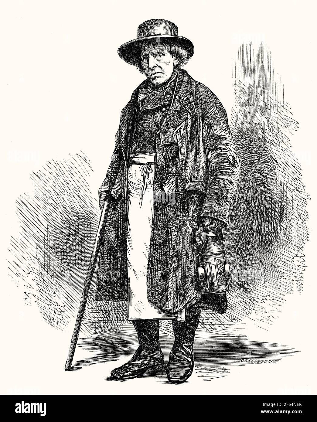 William Anthony, 1789-1863, the last London Watchman Stock Photo - Alamy