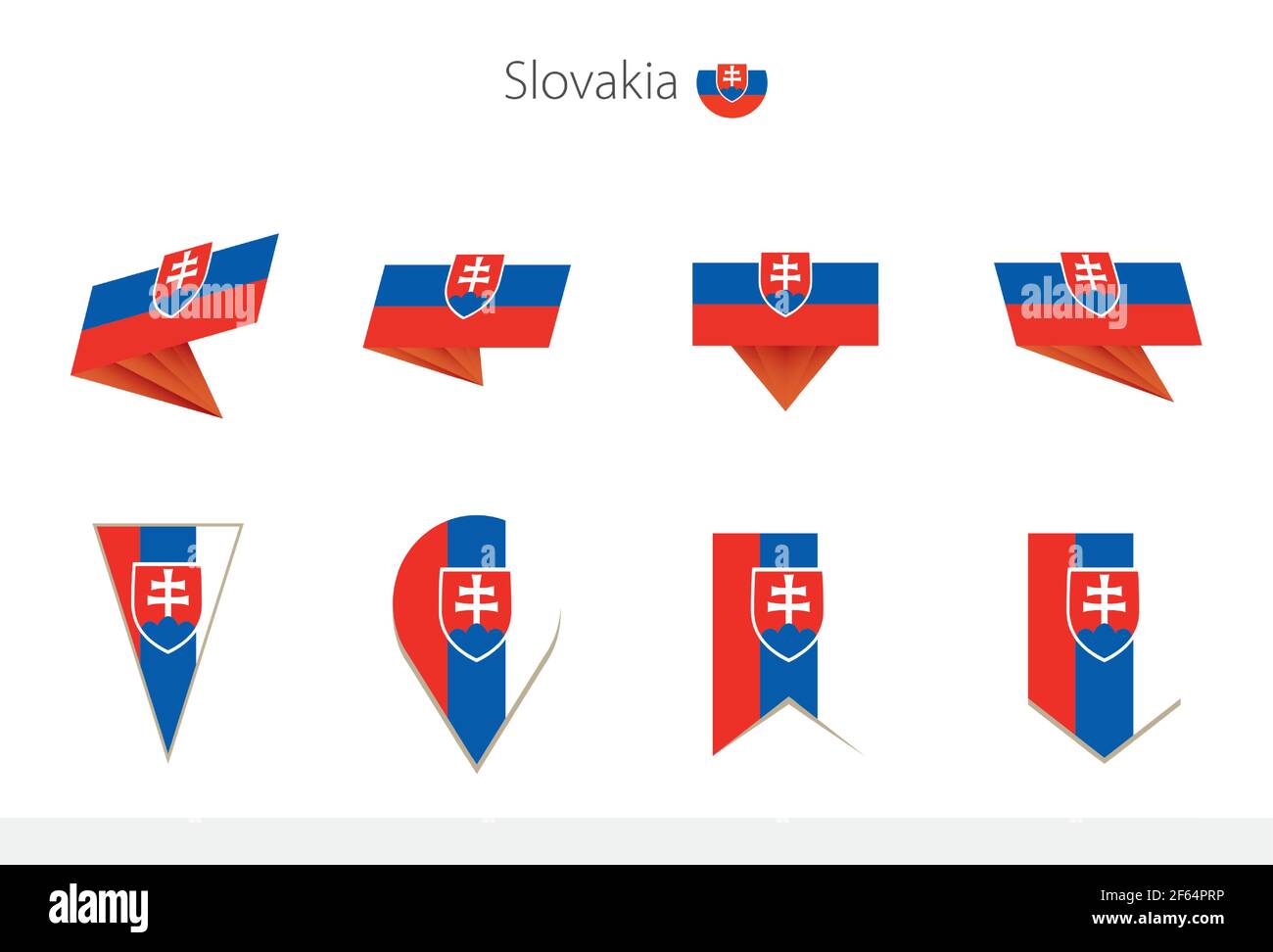 Slovakia national flag collection, eight versions of Slovakia vector ... Slovakia national flag collection, eight versions of Slovakia vector ...