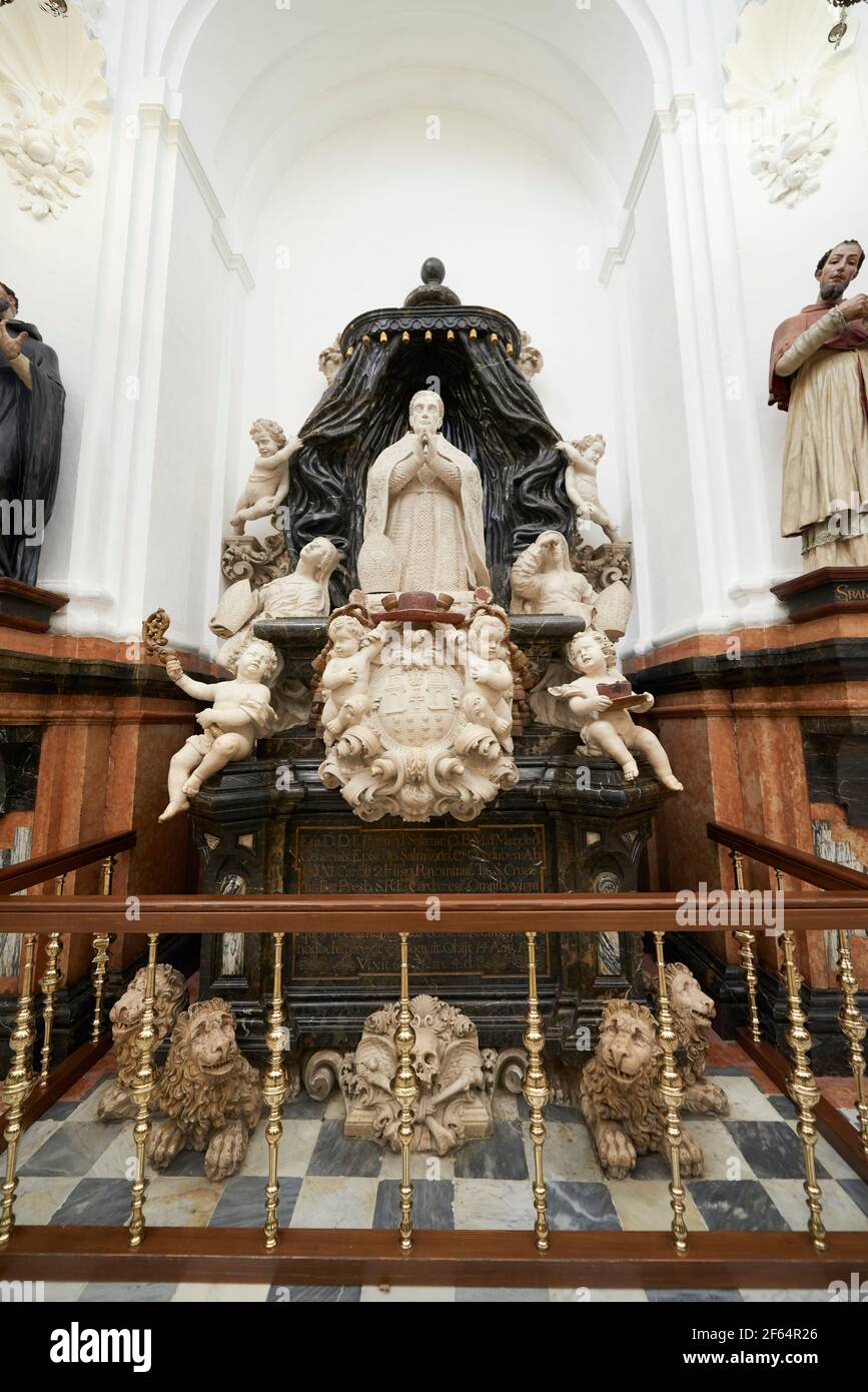 Monument to Cardinal Salazar in the Teresa Chapel in Cordoba Mosque ...