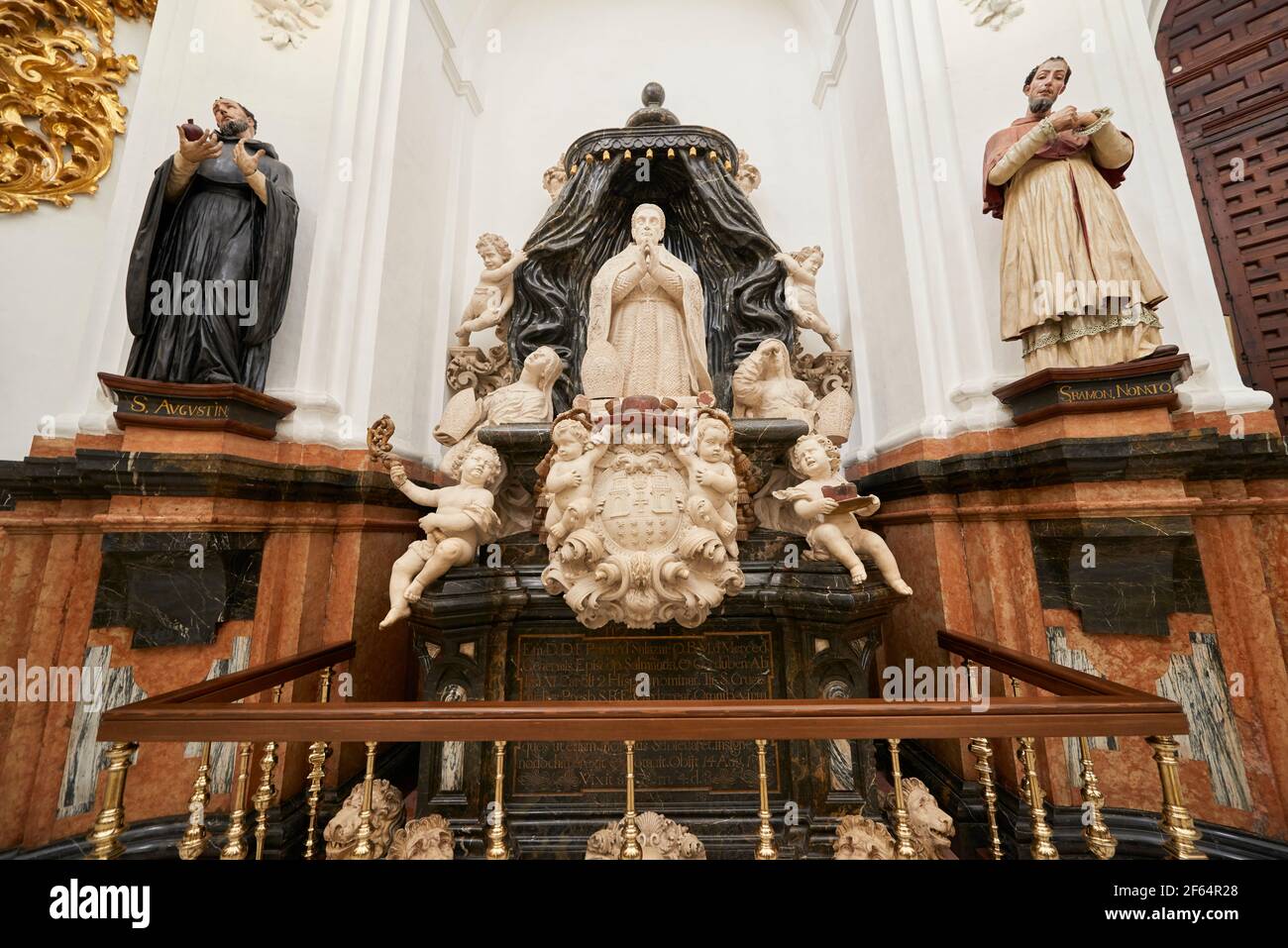 Monument to Cardinal Salazar in the Teresa Chapel in Cordoba Mosque ...