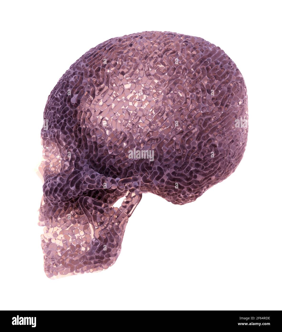 Side View Of An Abstract Translucent Carved Skull Stock Photo - Alamy