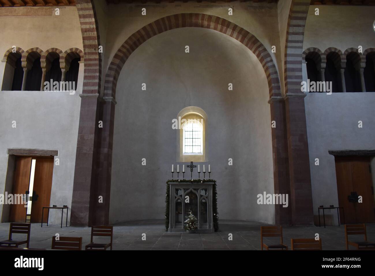 The Abbey Church of St Mary and Mark in Reichenau Mittelzel. View from ...