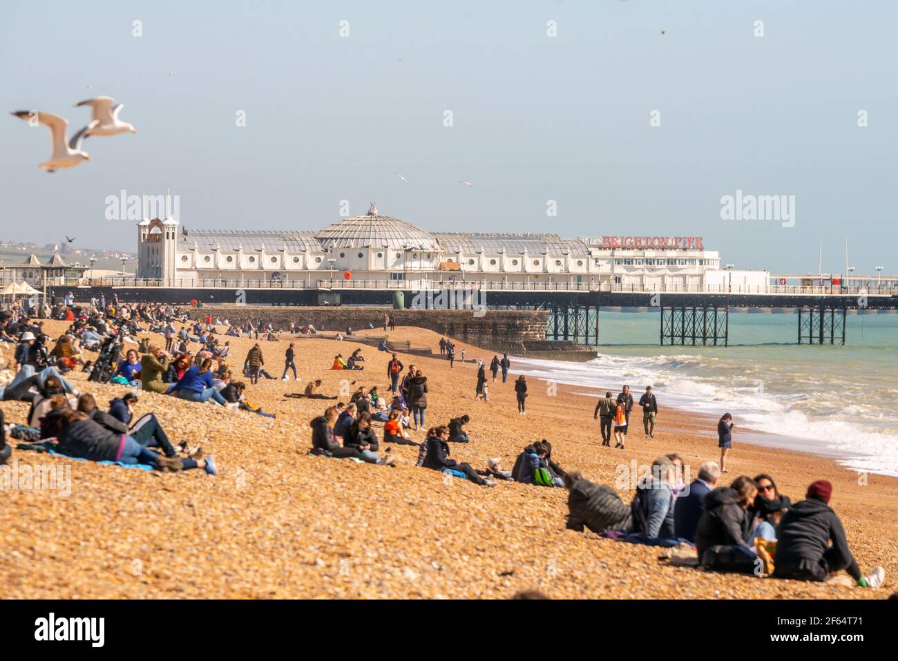 Enjoy The Sunshine On Brighton Beach High Resolution Stock Photography ...