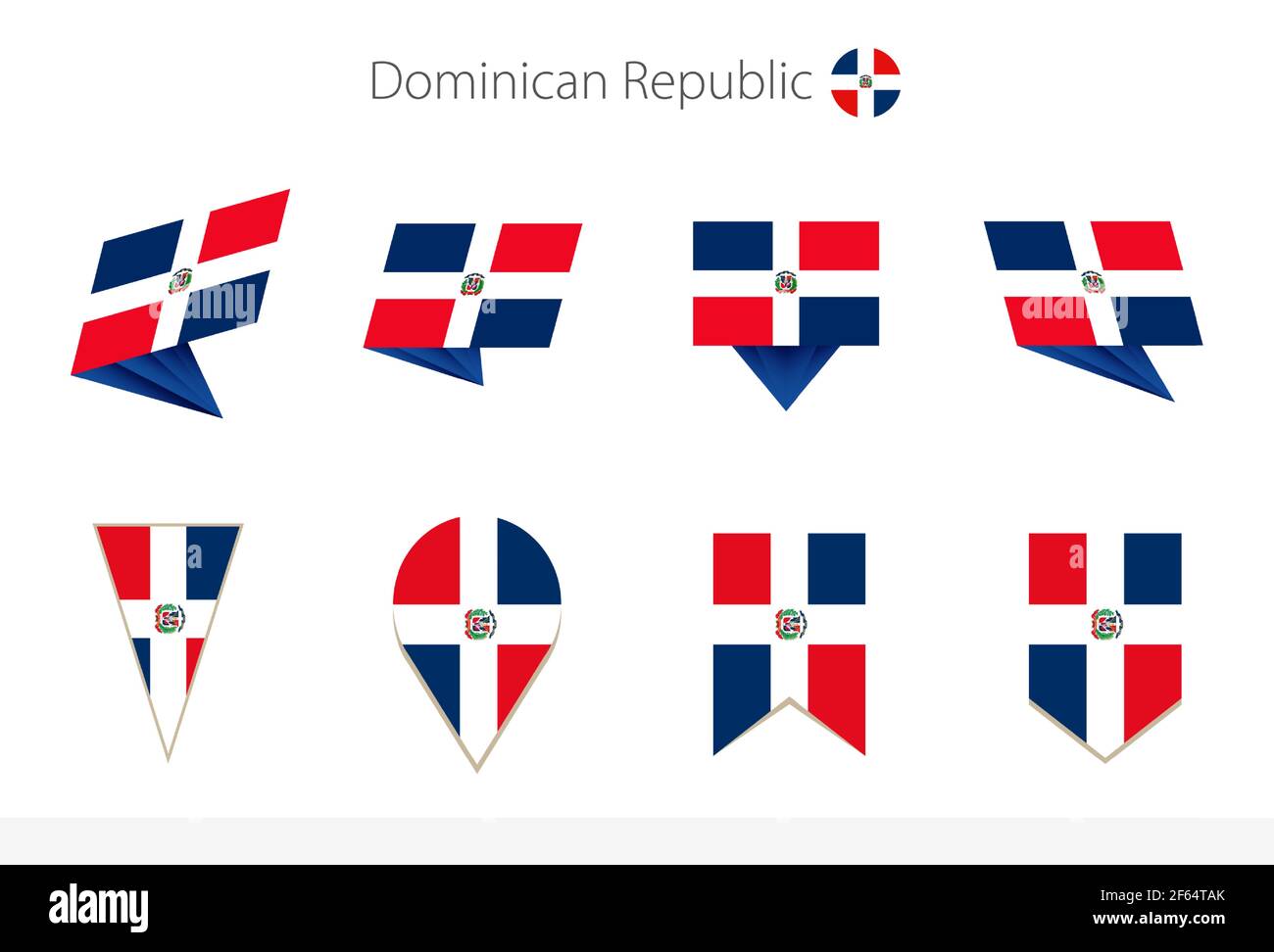 Dominican Republic national flag collection, eight versions of ...