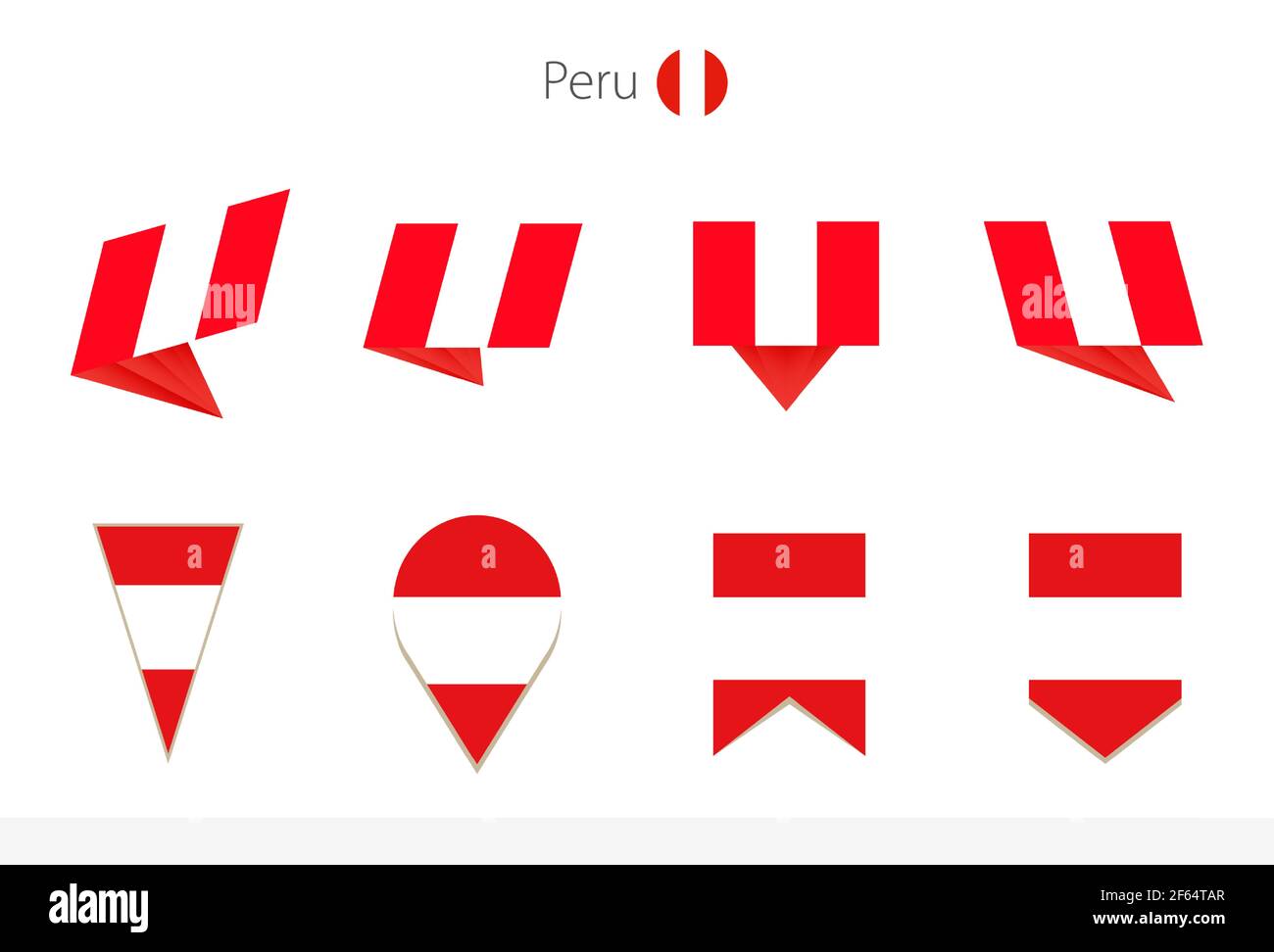 Peru national flag collection, eight versions of Peru vector flags ...