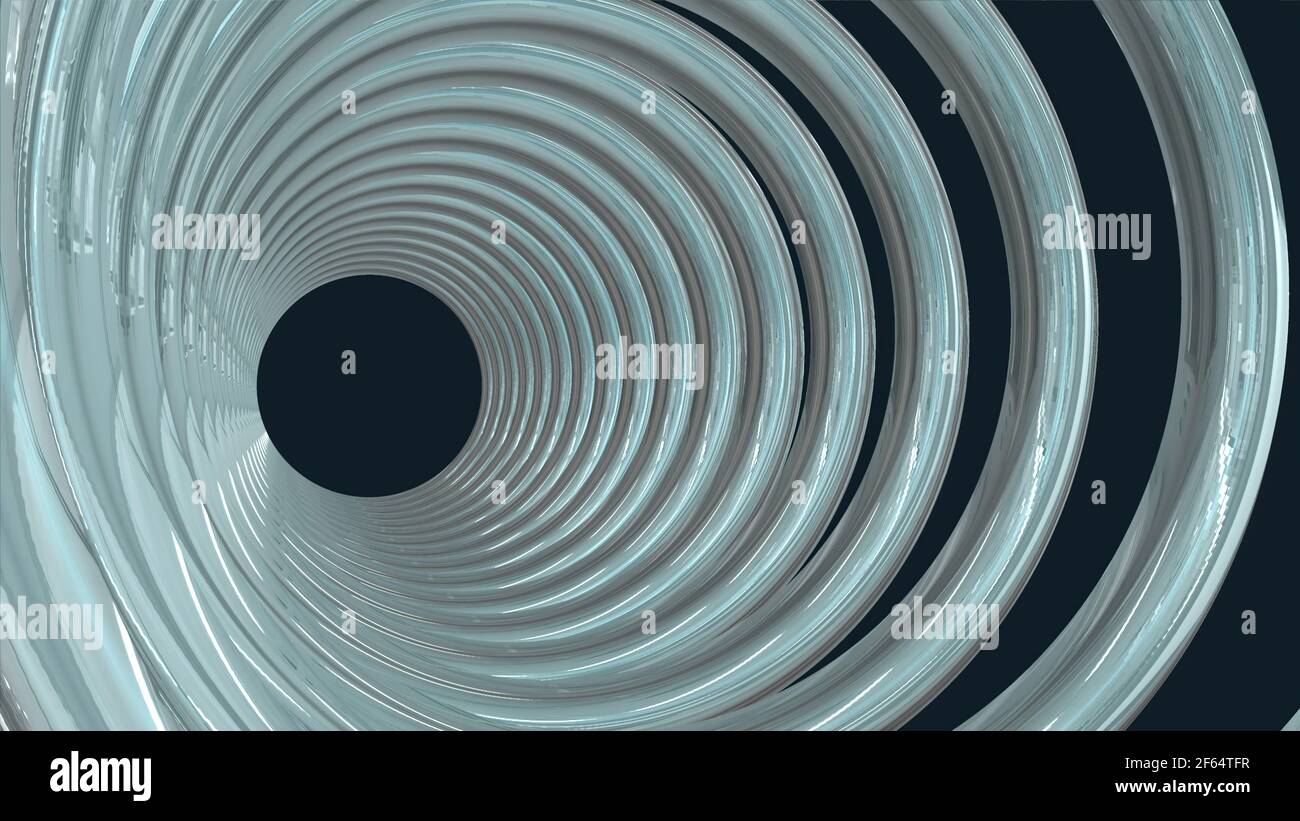 Blue circle vortex design on black Stock Photo - Alamy