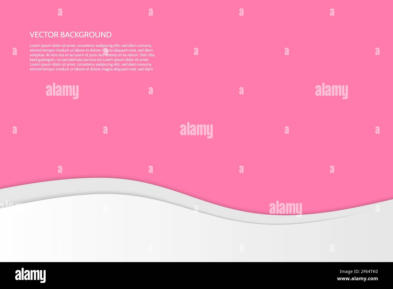 Vector modern simple wavy pink background with paper effect. Background ...
