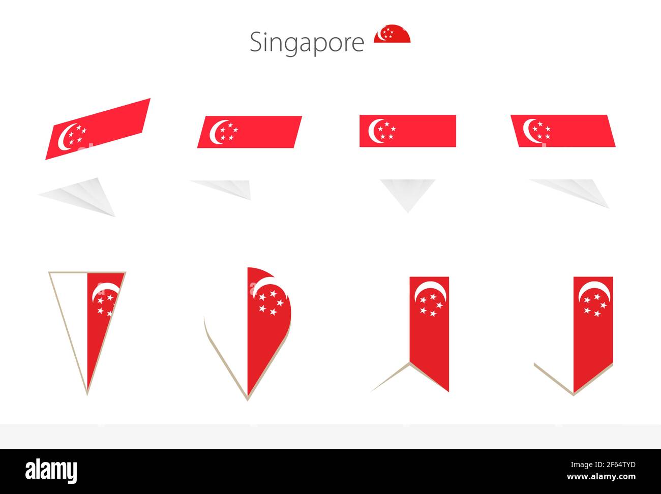 Singapore official flag Stock Vector Images - Alamy