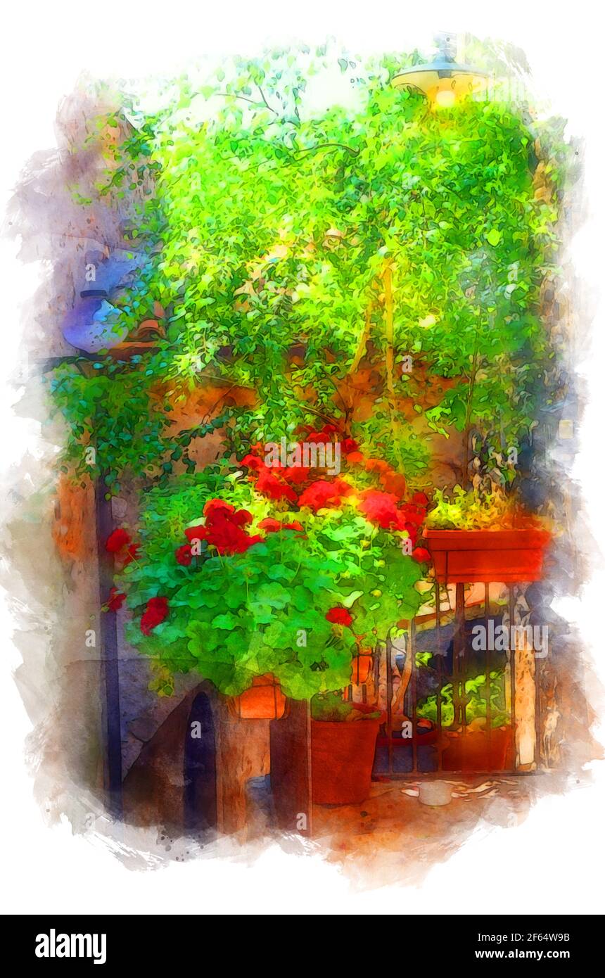 Old ancient italian house Cut Out Stock Images & Pictures - Alamy