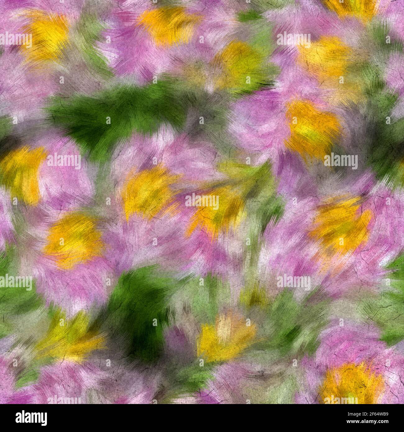 Seamless faux digital painted floral pattern print Stock Photo - Alamy