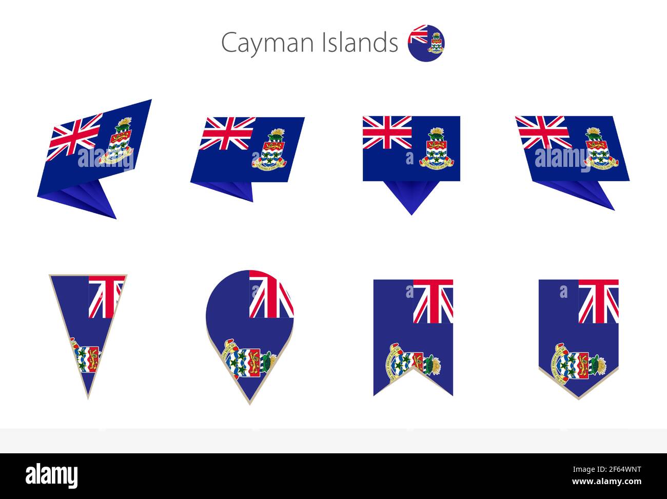 Cayman Islands national flag collection, eight versions of Cayman ...