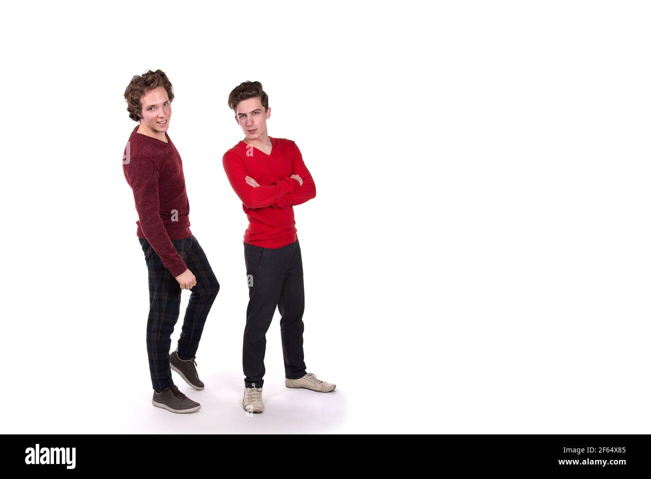 Two happy young men. Business and training Stock Photo - Alamy