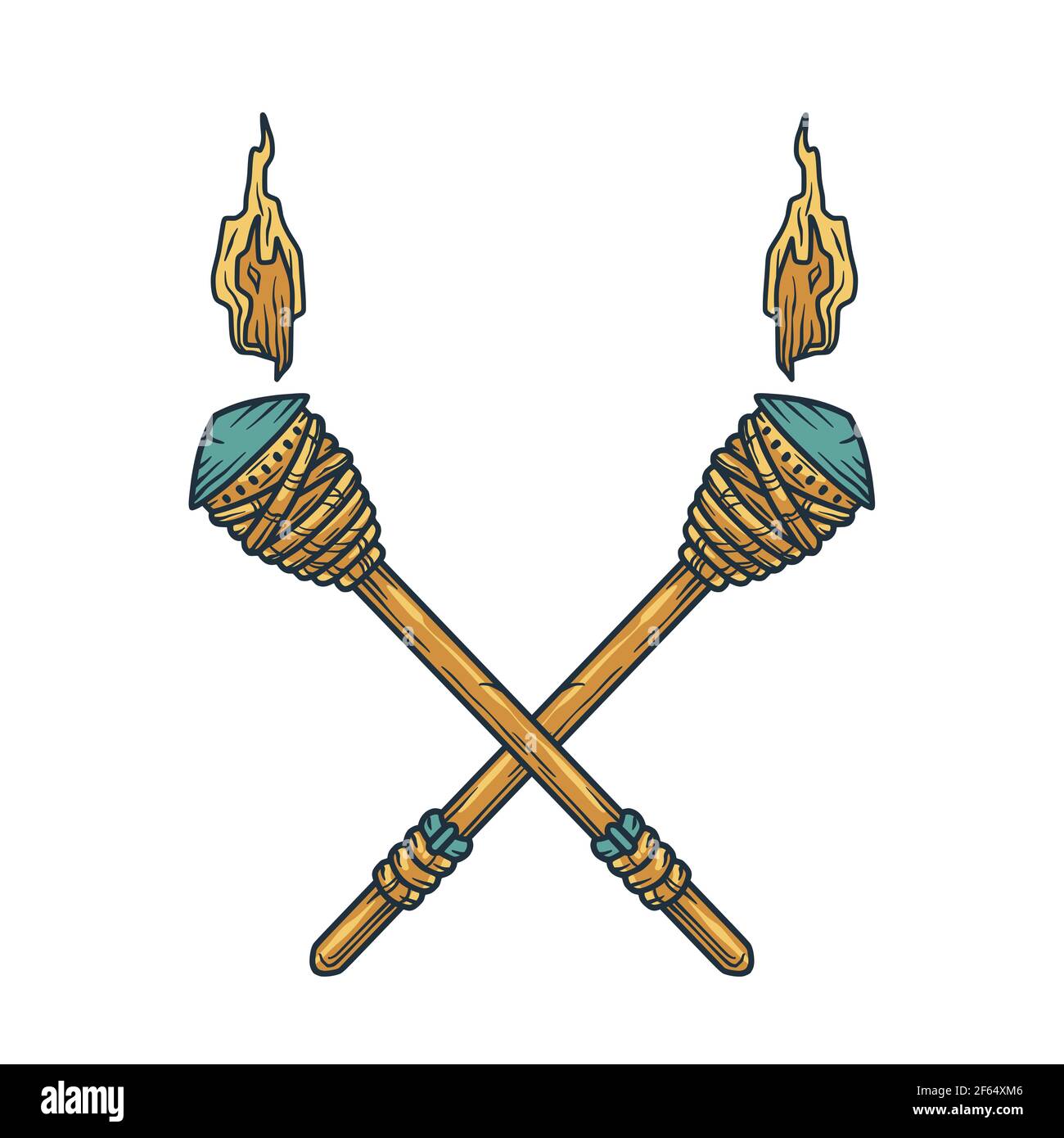 Tiki Torch Drawing