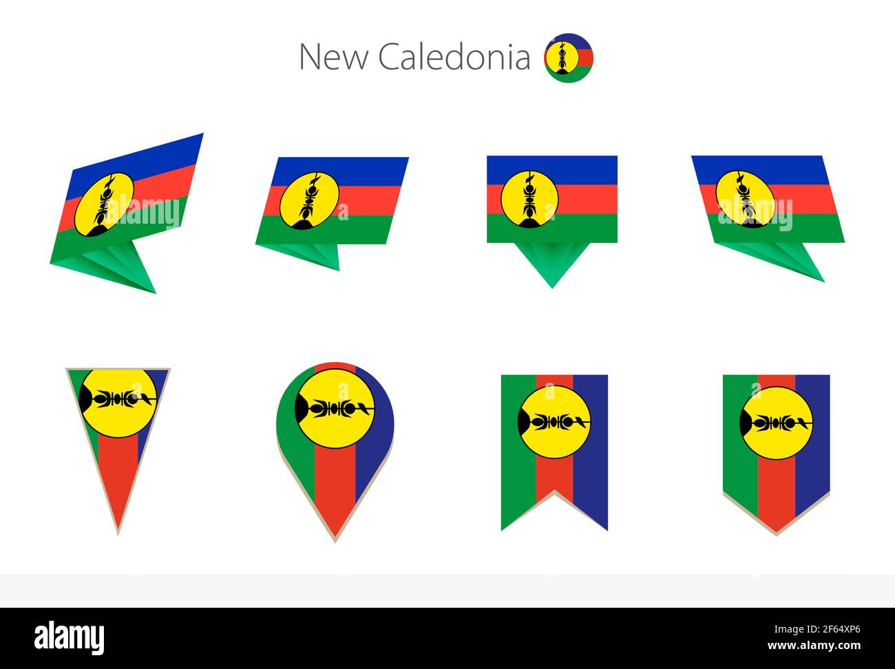 New Caledonia National Flag Collection Eight Versions Of New Caledonia