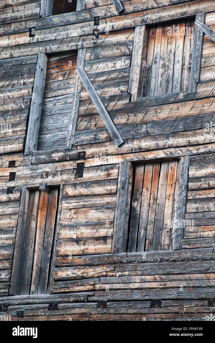 Window in an old wooden house Stock Photo - Alamy