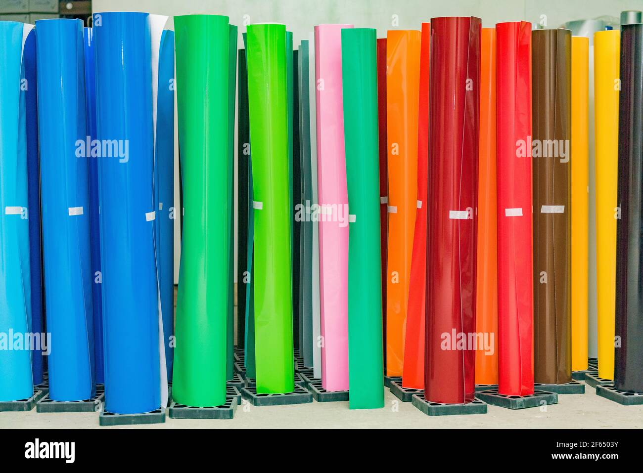 colored vinyl car wrapping or plotter cutting sticker film rolls. Film ...