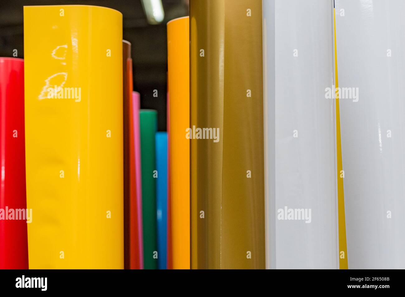 colored vinyl car wrapping or plotter cutting sticker film rolls. Film ...