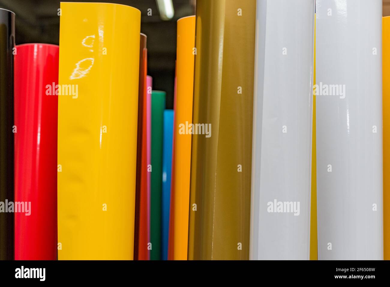 colored vinyl car wrapping or plotter cutting sticker film rolls. Film ...