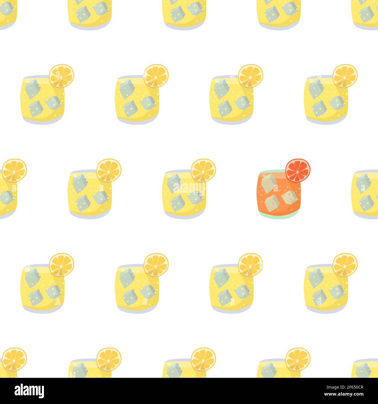 Hand drawn seamless pattern with lemonade drink. Fabric print texture ...