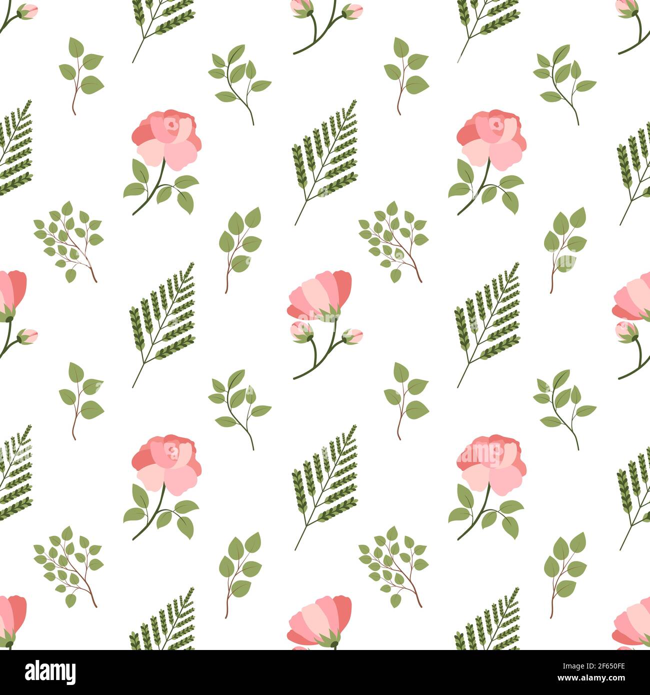 Spring flowers seamless pattern for fabric and textile Stock Vector ...
