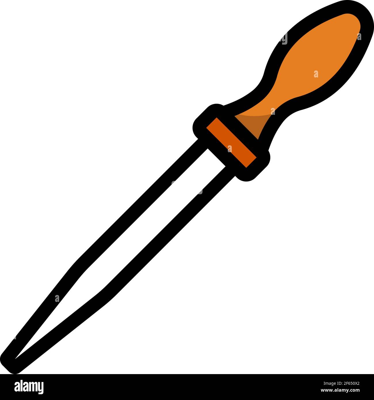 Icon Of Chemistry Dropper. Editable Bold Outline With Color Fill Design ...