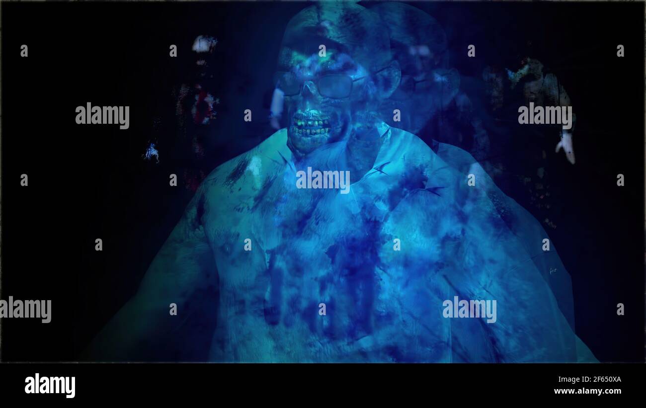 Horror Zombie with Effects Stock Photo - Alamy