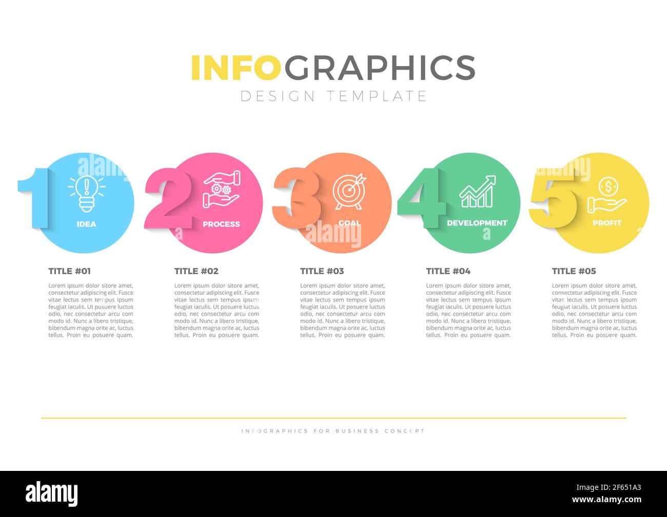 Infographic template presentation five Cut Out Stock Images & Pictures ...