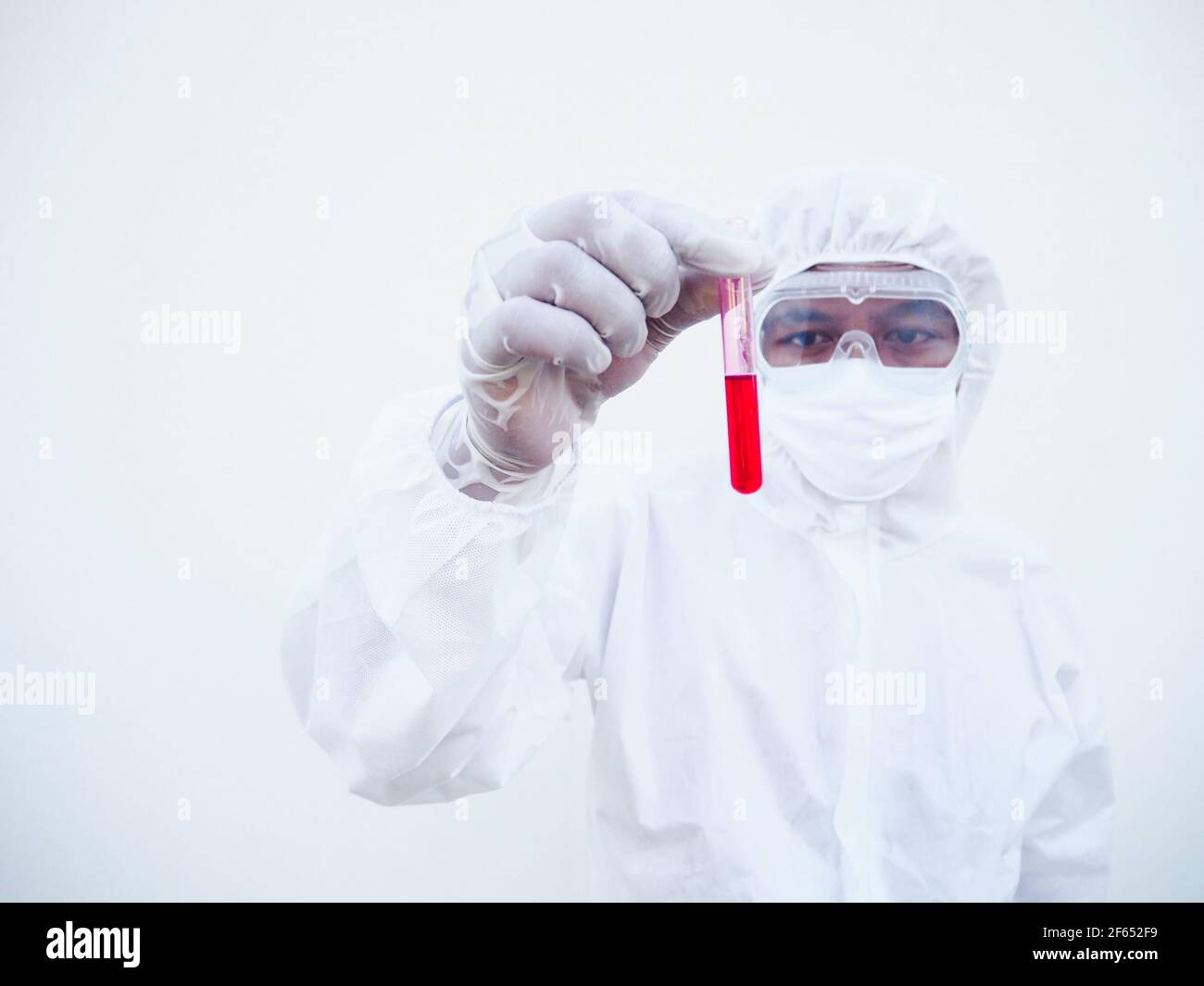 Asian doctor or scientist in PPE suite uniform. Personal Protective ...