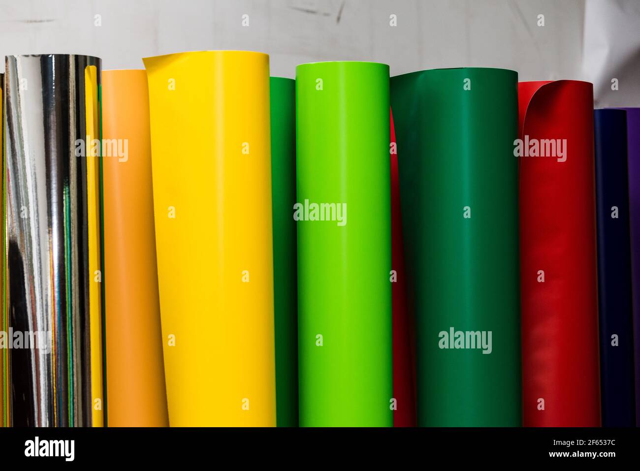 colored vinyl car wrapping or plotter cutting sticker film rolls. Film ...