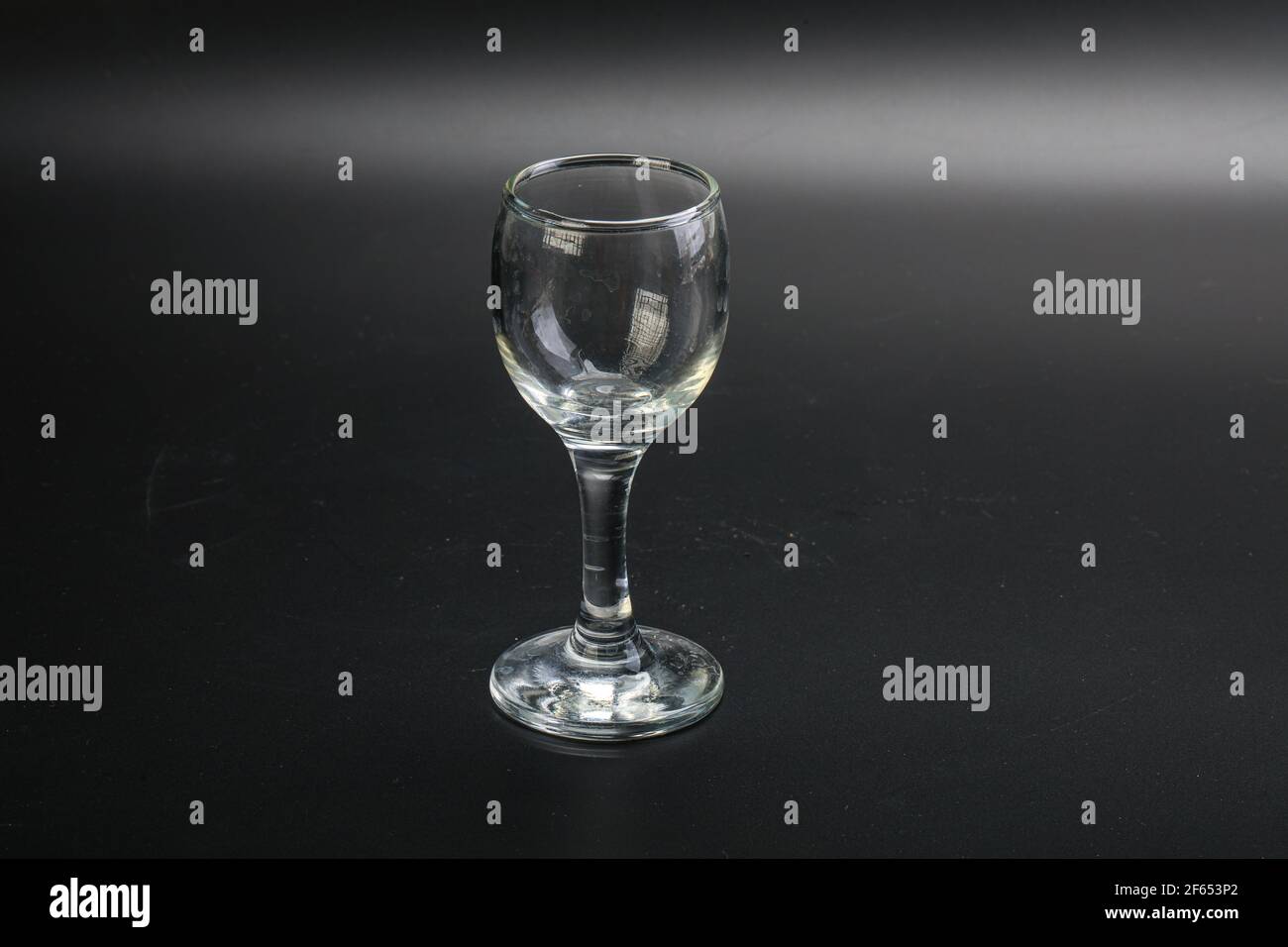Empty glass for vine or water isolated Stock Photo - Alamy