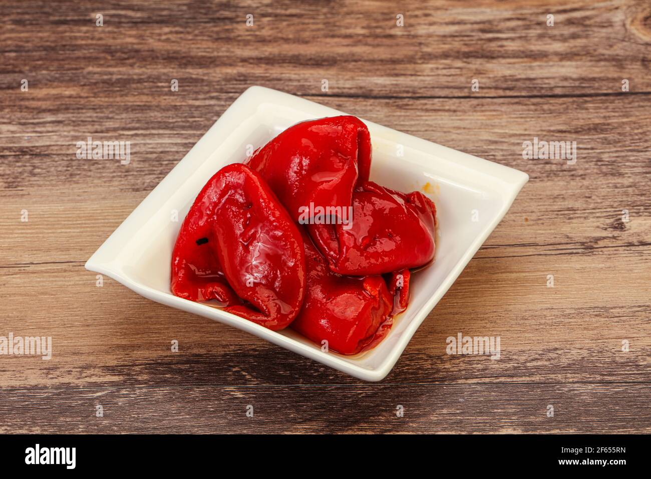 Grilled red pepper in the oil Stock Photo - Alamy