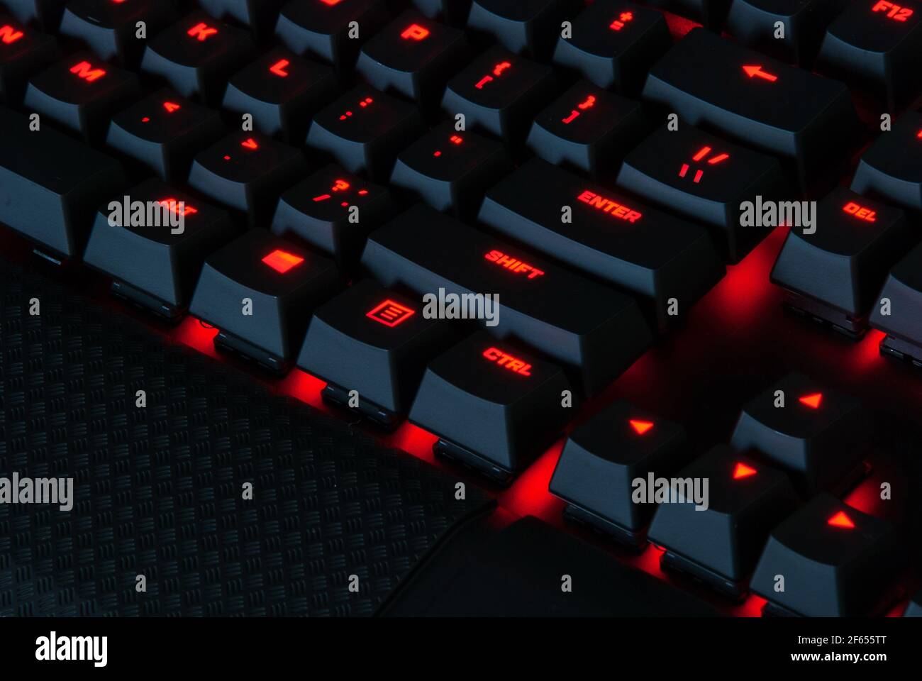 Gaming Keyboard with Lights background Stock Photo - Alamy