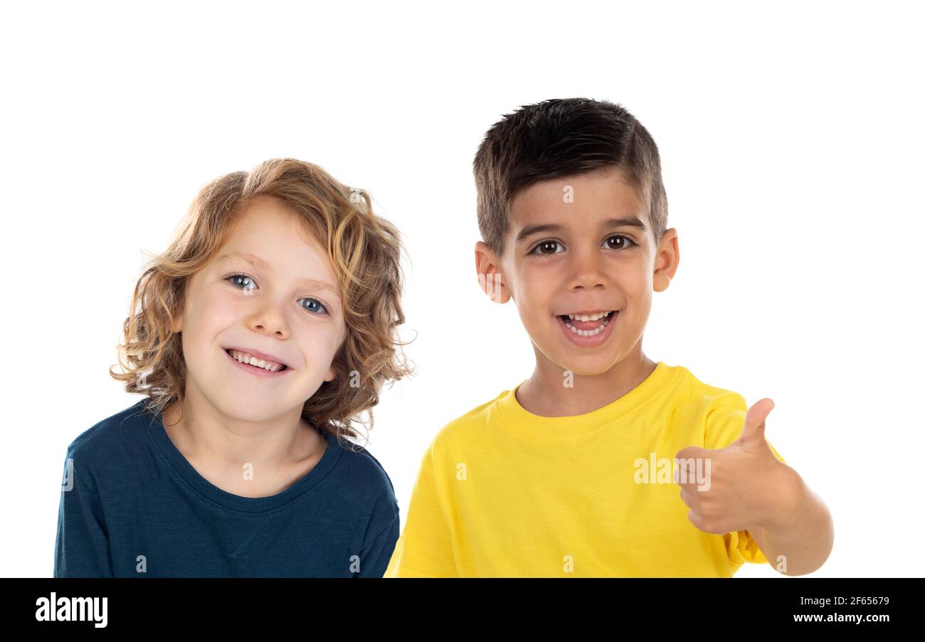 Funny children isolated on a white background Stock Photo - Alamy
