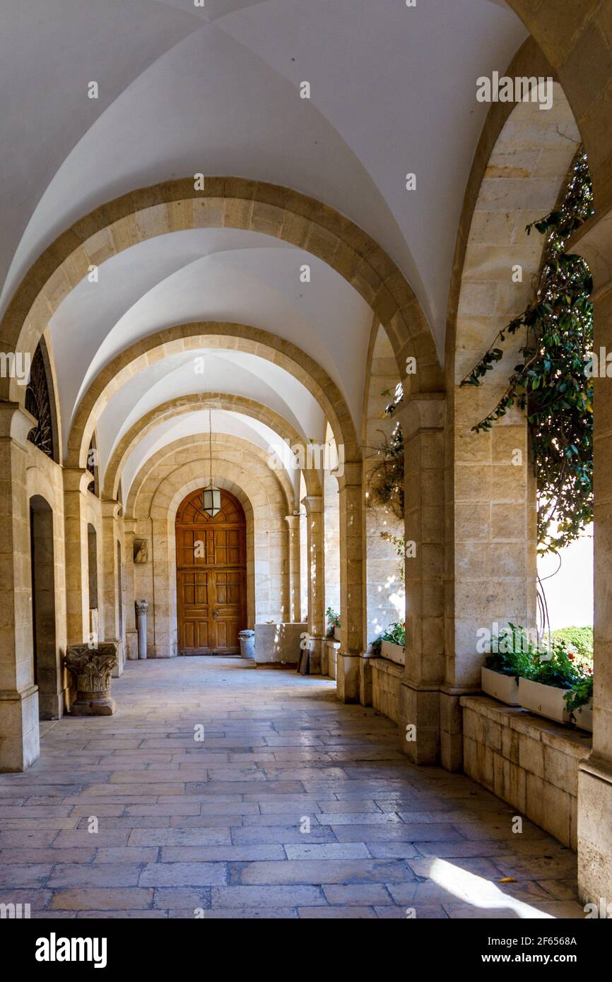 Courtyard of the Monastery of Flagellation, Jerusalem, Old Town, Via ...