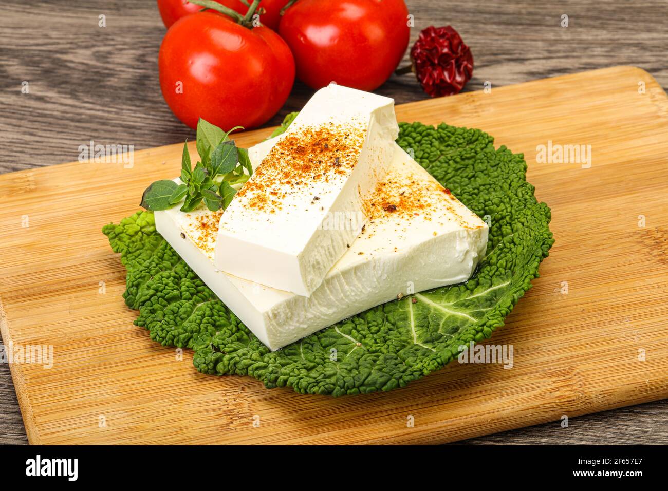 Greek Feta soft cheese for salad Stock Photo - Alamy