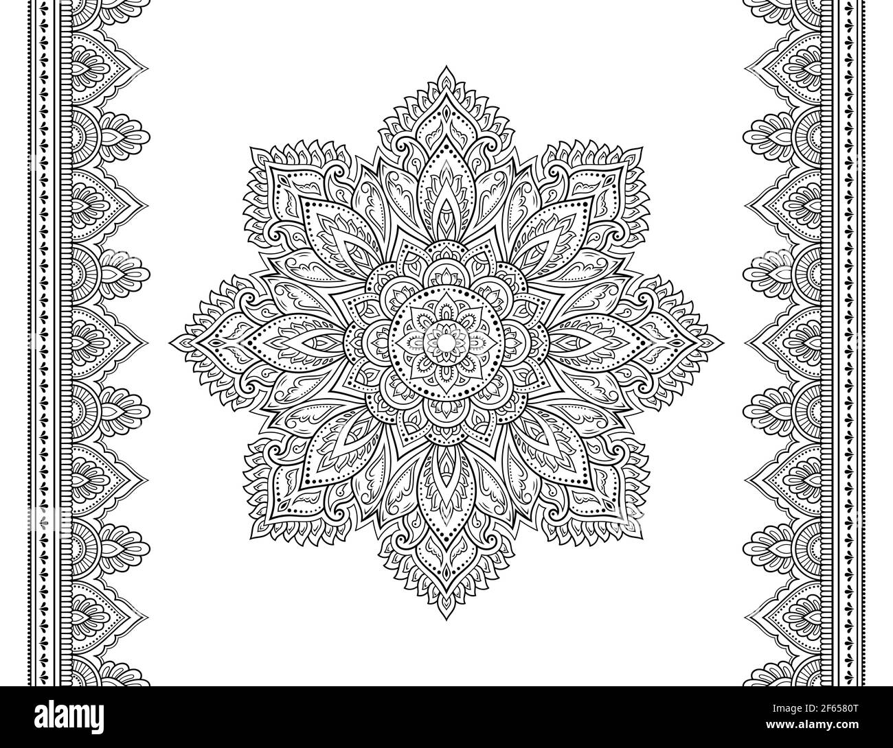 Mandala pattern design template hi-res stock photography and images - Alamy