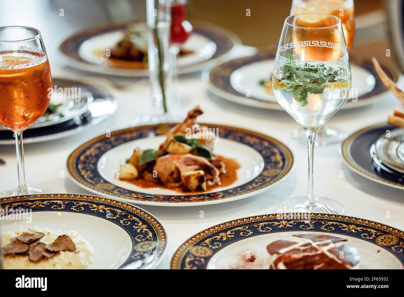 Food drinks desserts menu hi-res stock photography and images - Alamy