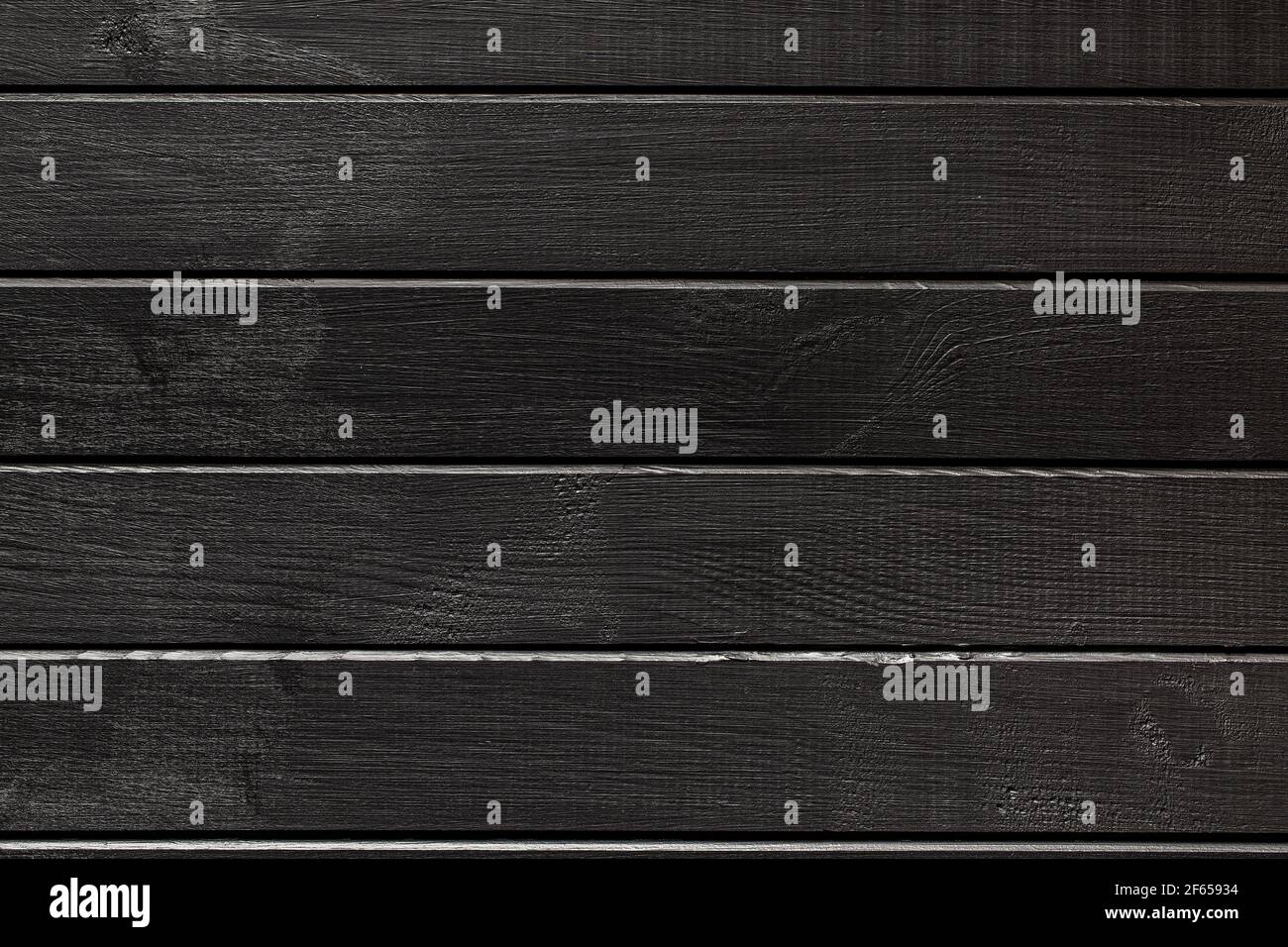 Black plank background. Blank wooden background. Black wooden wall. Top ...