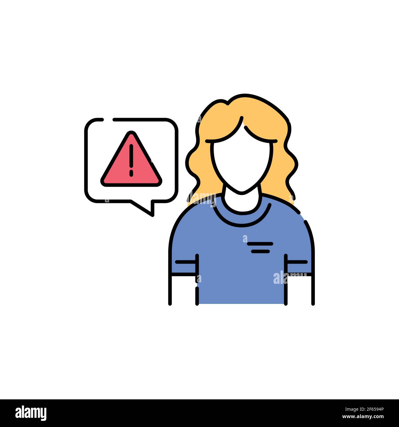 Describe issue color line icon. Pictogram for web page, mobile app ...