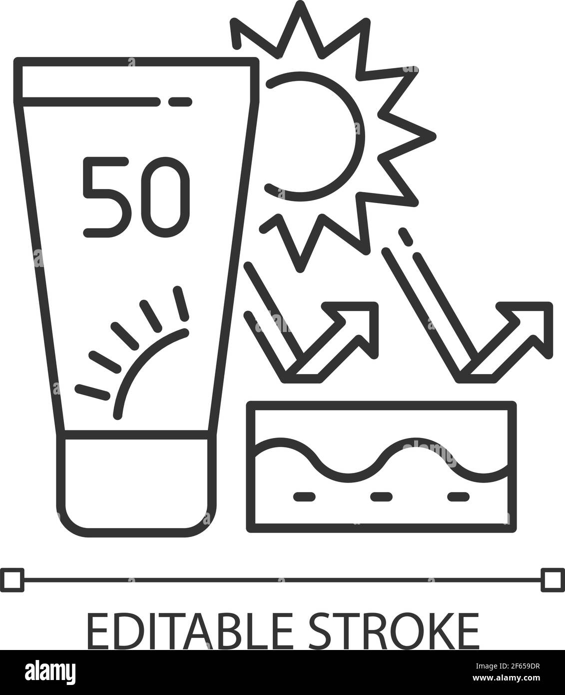 Skin protection linear icon Stock Vector Image & Art - Alamy