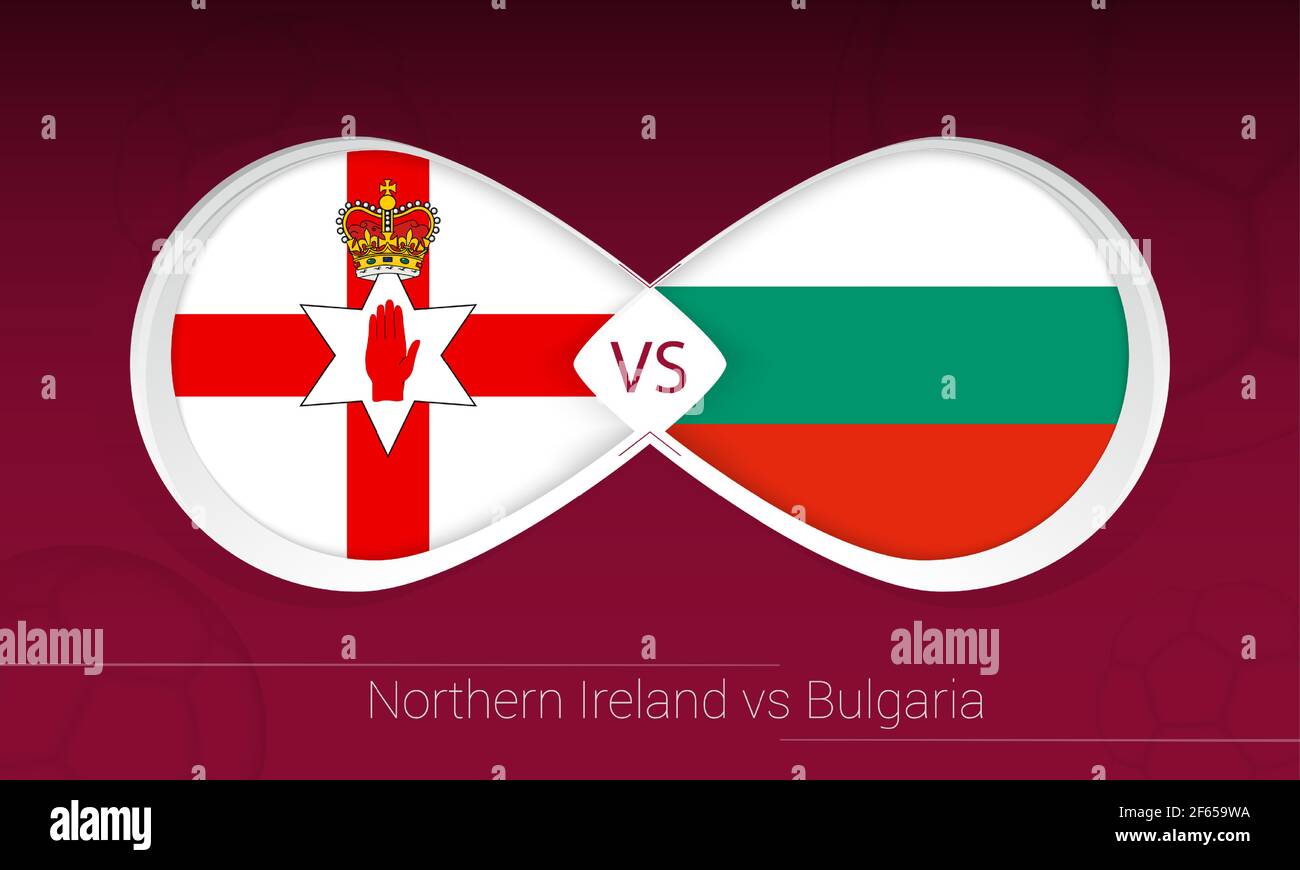 Northern Ireland vs Bulgaria in Football Competition, Group C. Versus ...