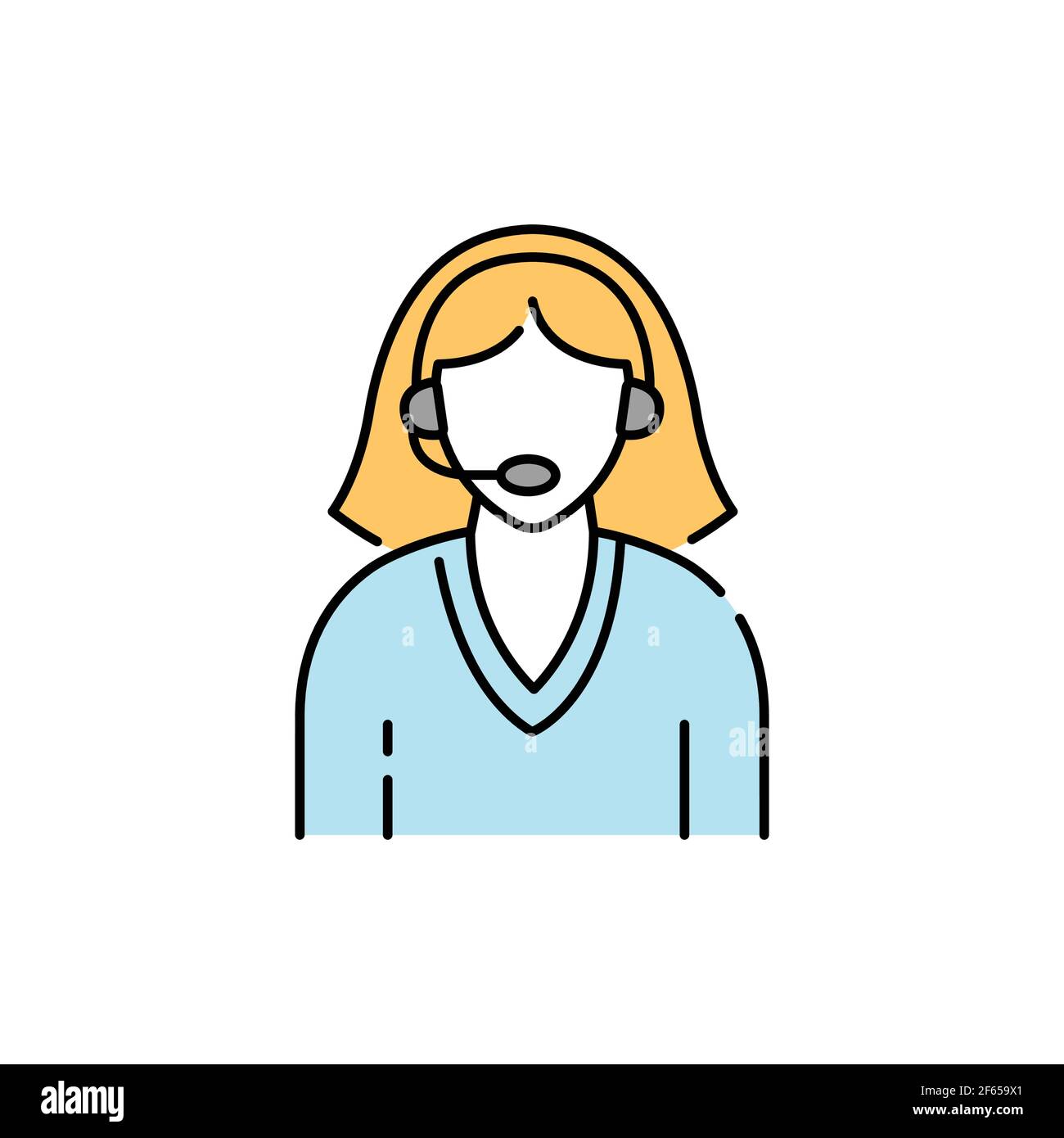 Operator color line icon. Pictogram for web page, mobile app, promo. UI ...