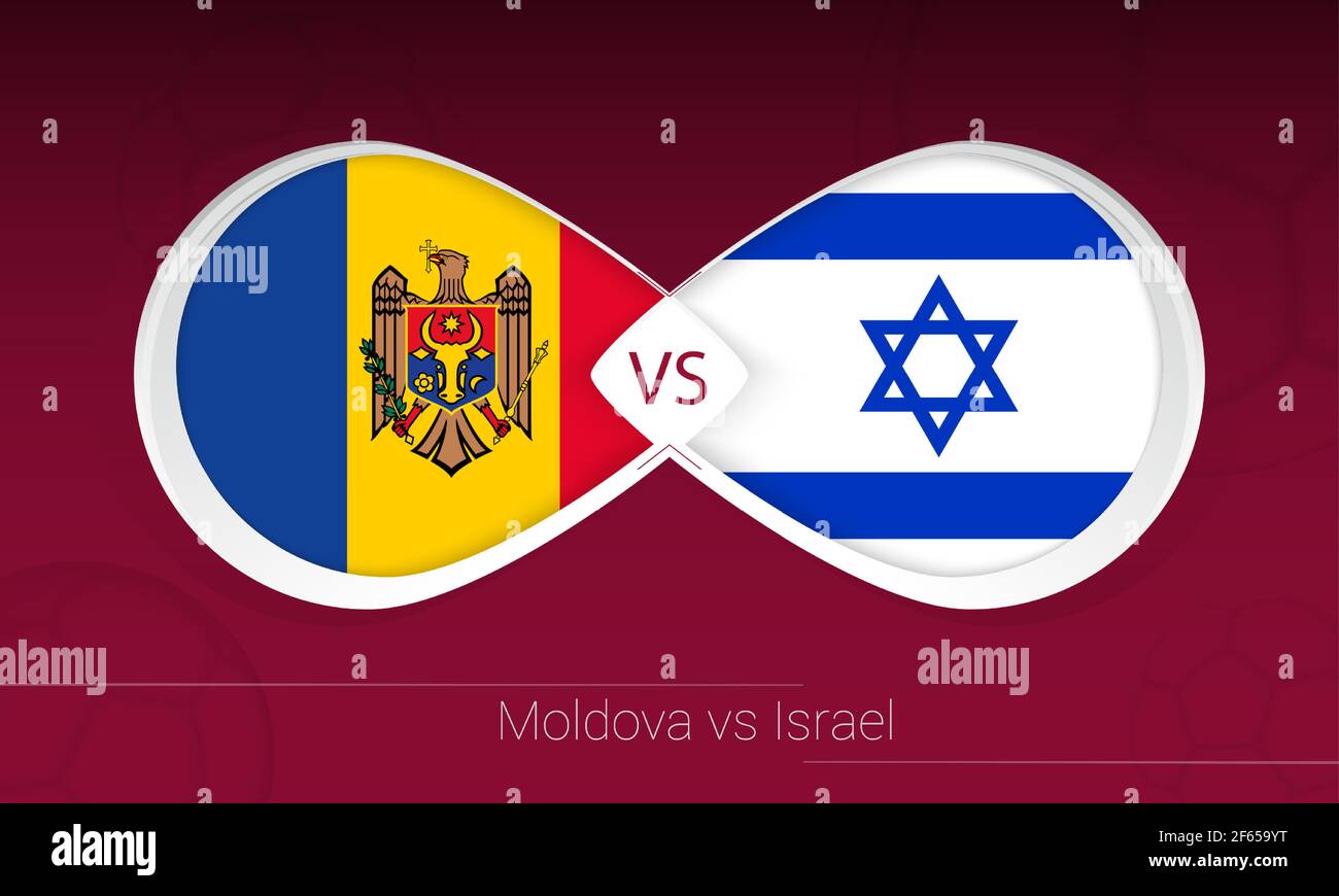 Moldova vs Israel in Football Competition, Group F. Versus icon on ...