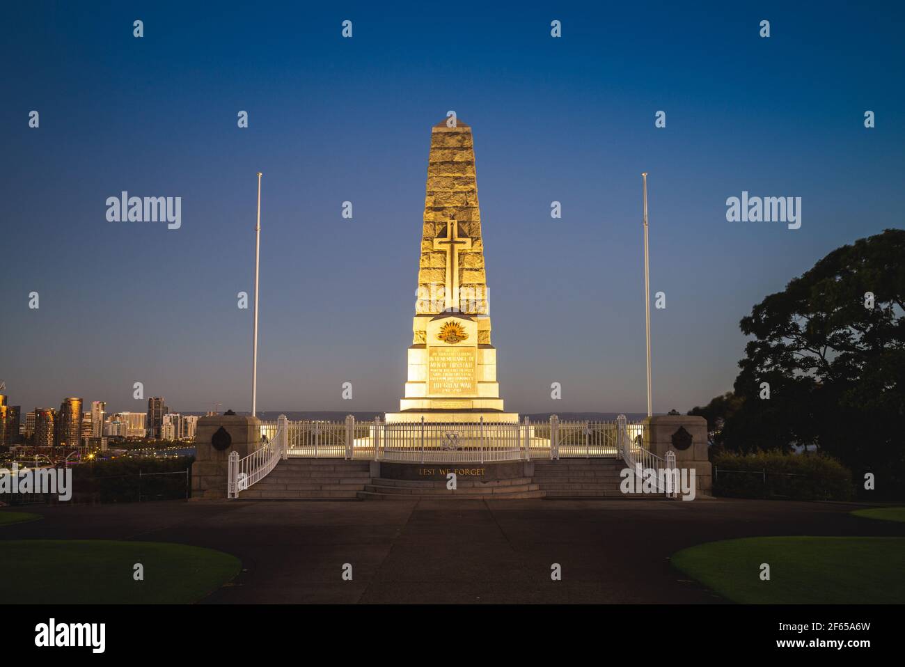 January 16, 2019: The State War Memorial Cenotaph at kings park in ...