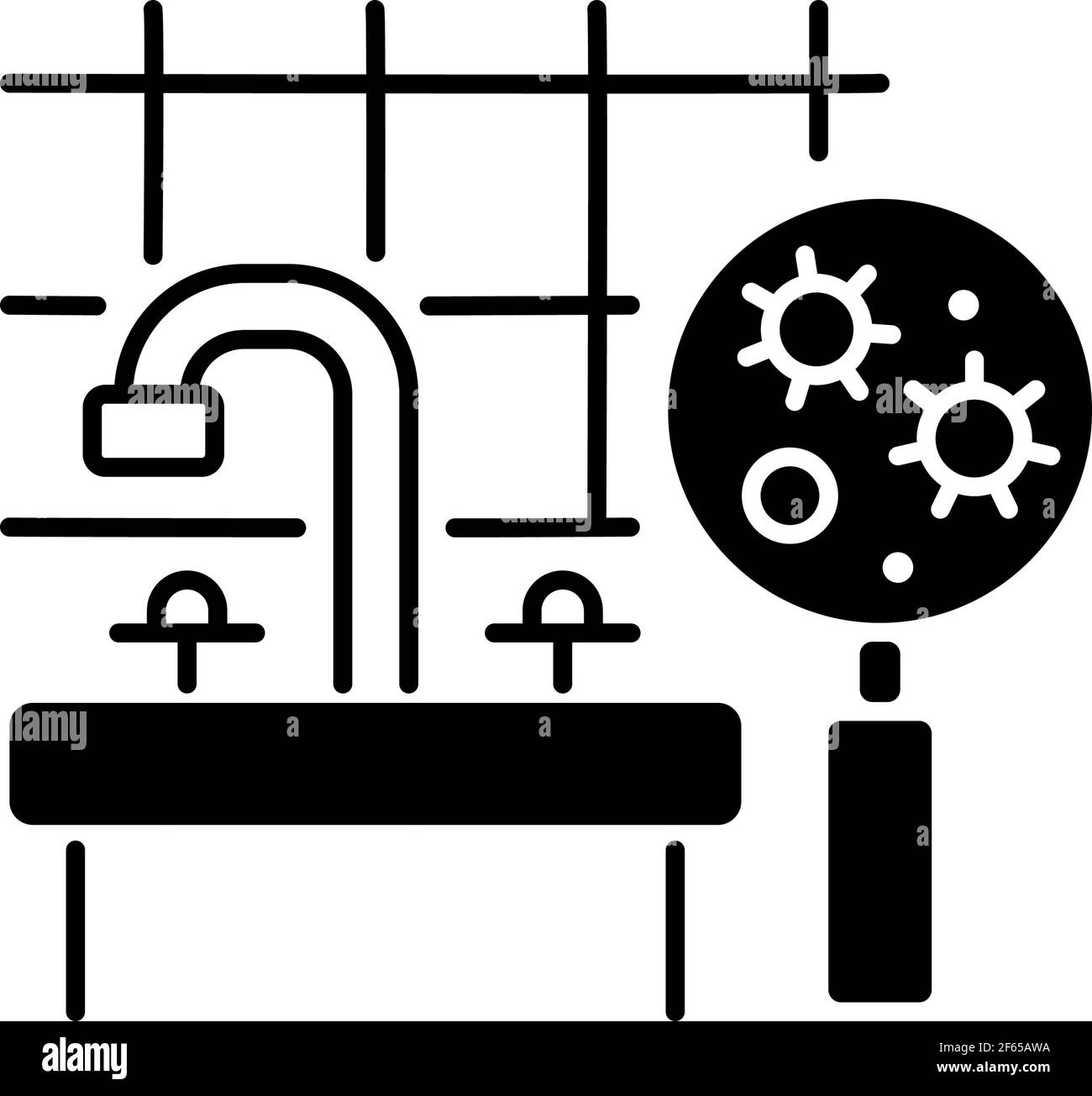 Mold black linear icon Stock Vector Image & Art - Alamy