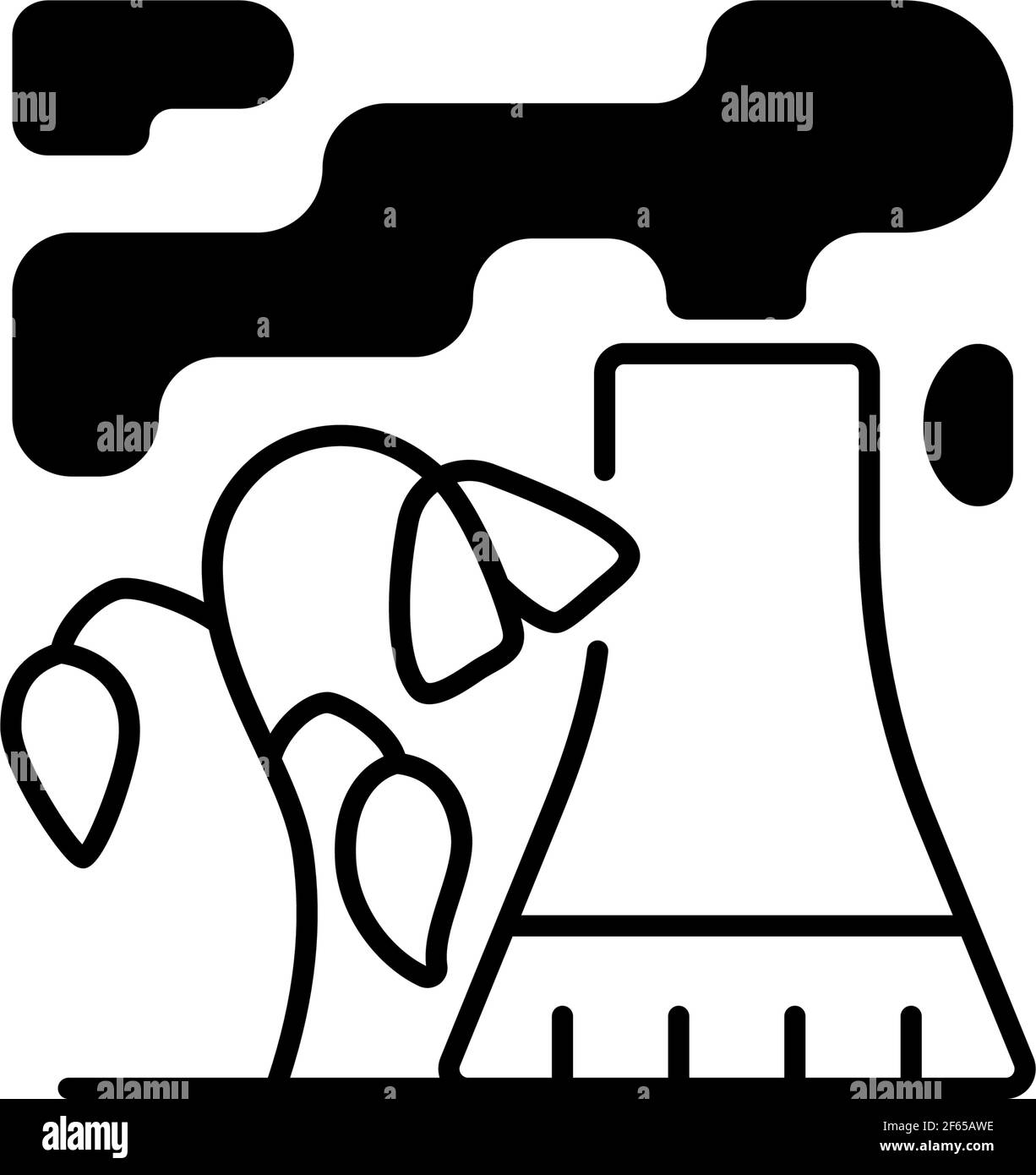 Wilting plants black linear icon Stock Vector Image & Art - Alamy